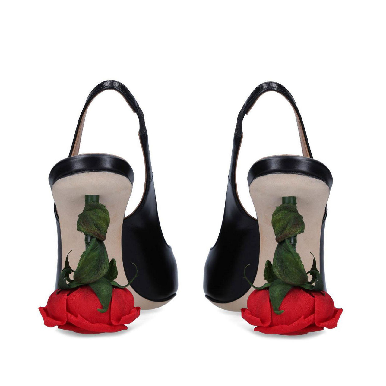 LOEWE Rose Heel Slingback Pumps 100