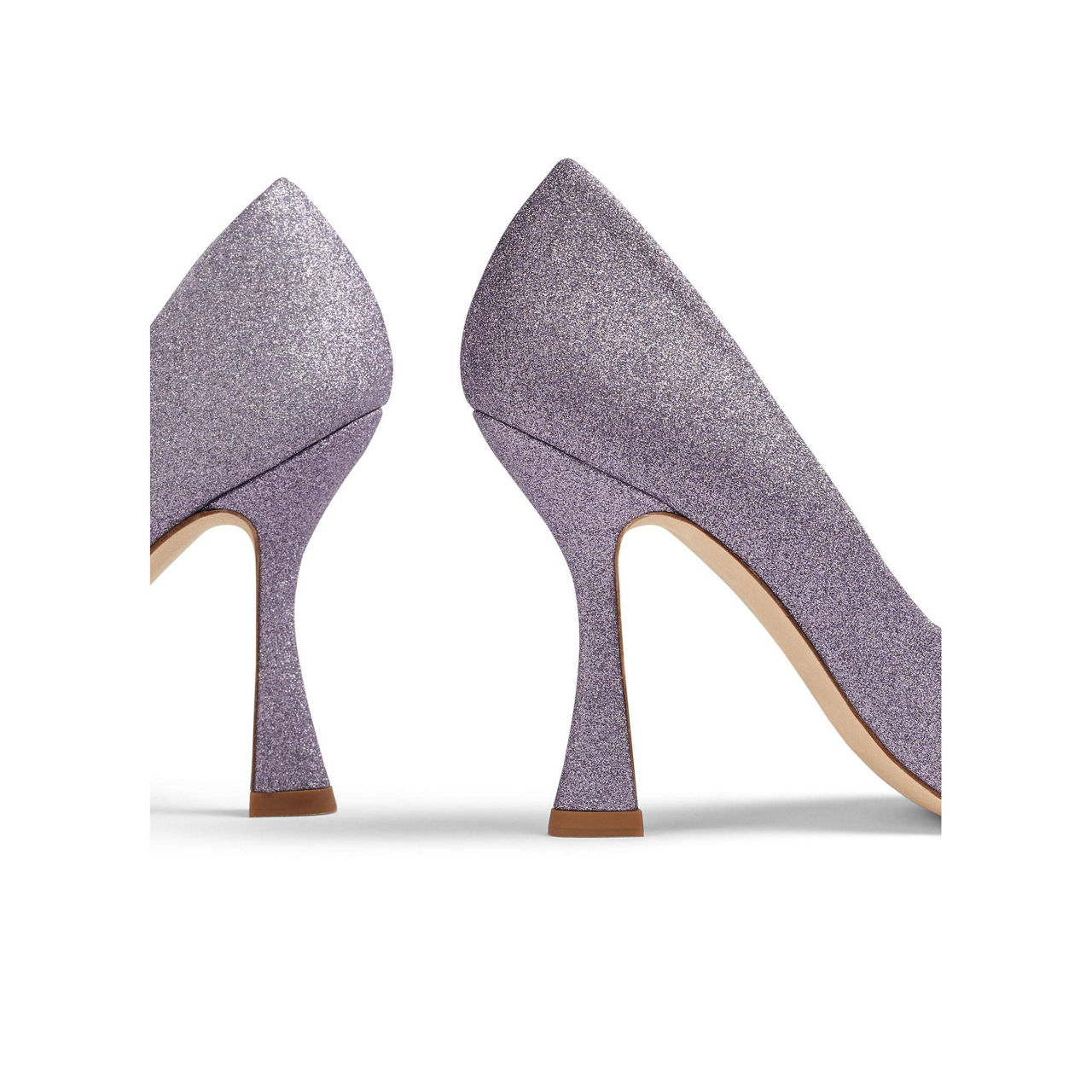 Dazzle Glitter Flared Heel Courts