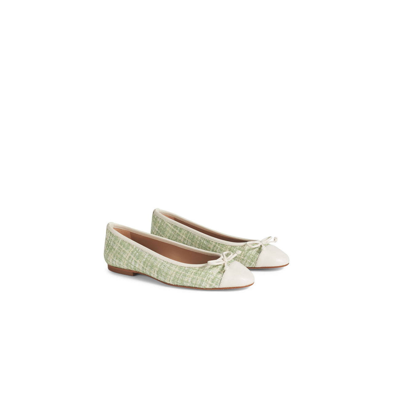 Kara Tweed Toe Cap Ballet Flats