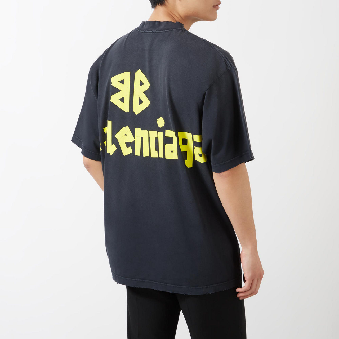 BALENCIAGA Ripped Tape Logo T-Shirt