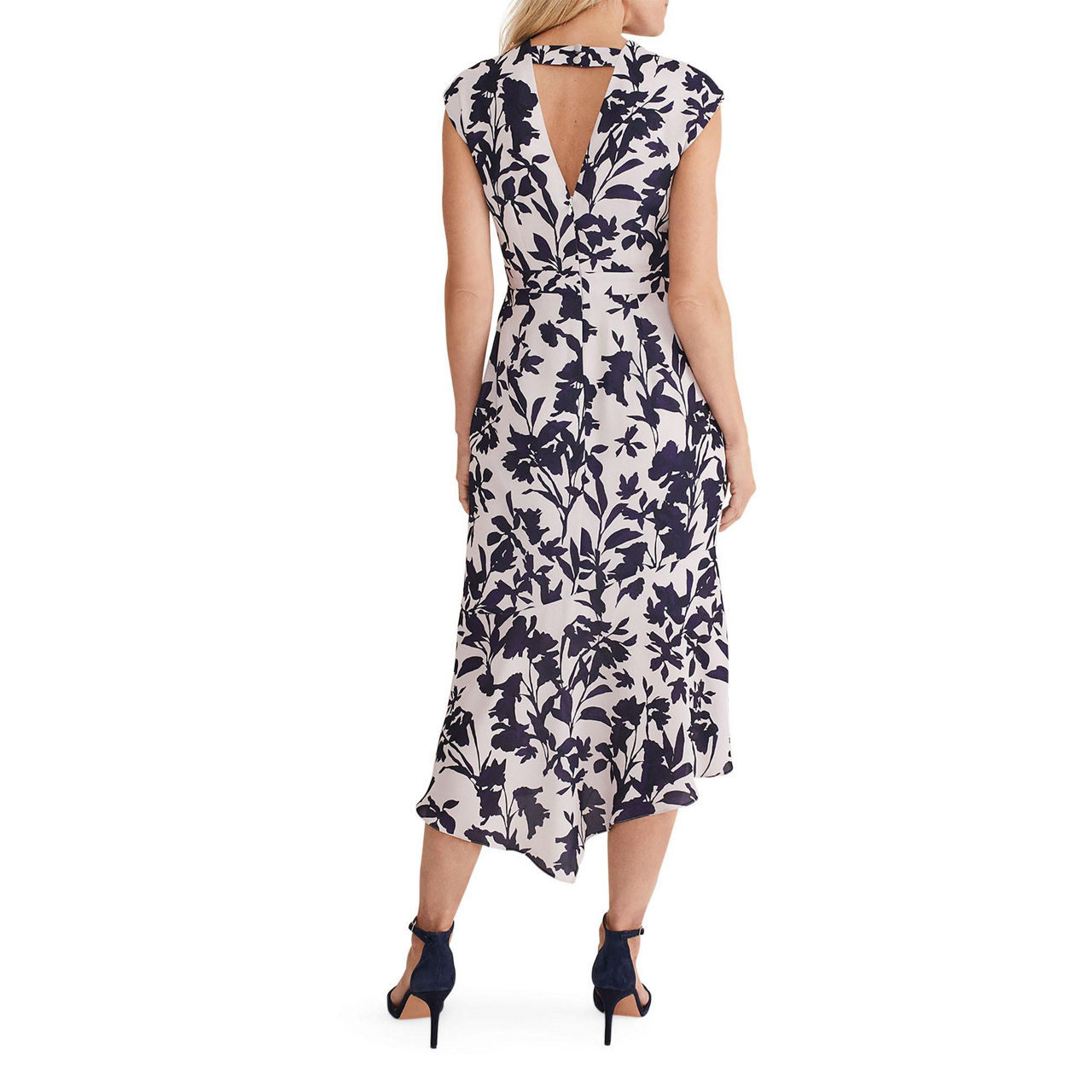 PHASE EIGHT Willow Floral Cowl Neck Midi Dress