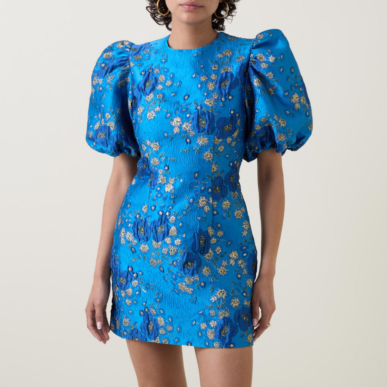 GANNI Floral Jacquard Mini Dress