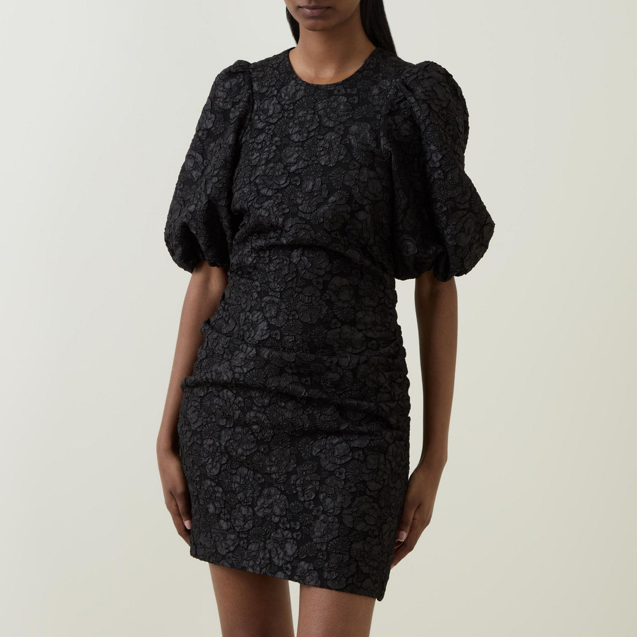 GANNI Jacquard Puff Mini Dress