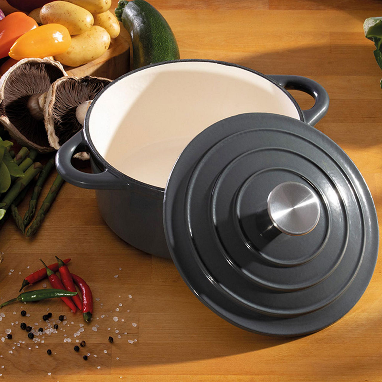 Enamelled Cast Iron 21cm Casserole