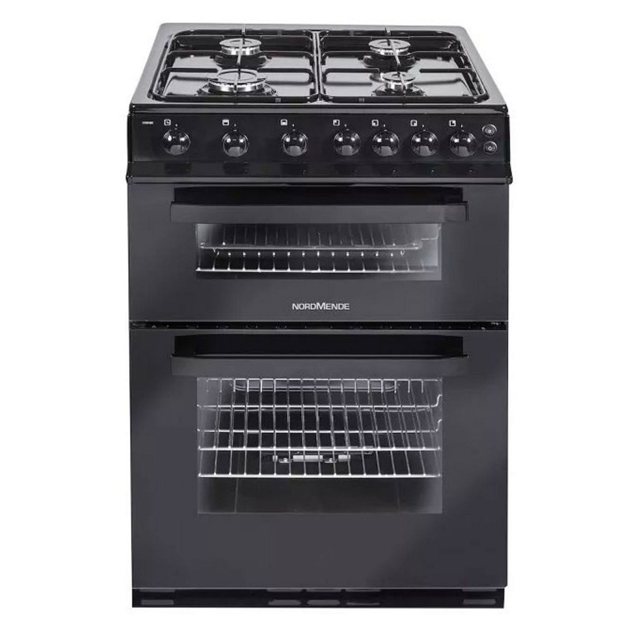 FS 60cm Twin Cavity Natural Gas Cooker Black