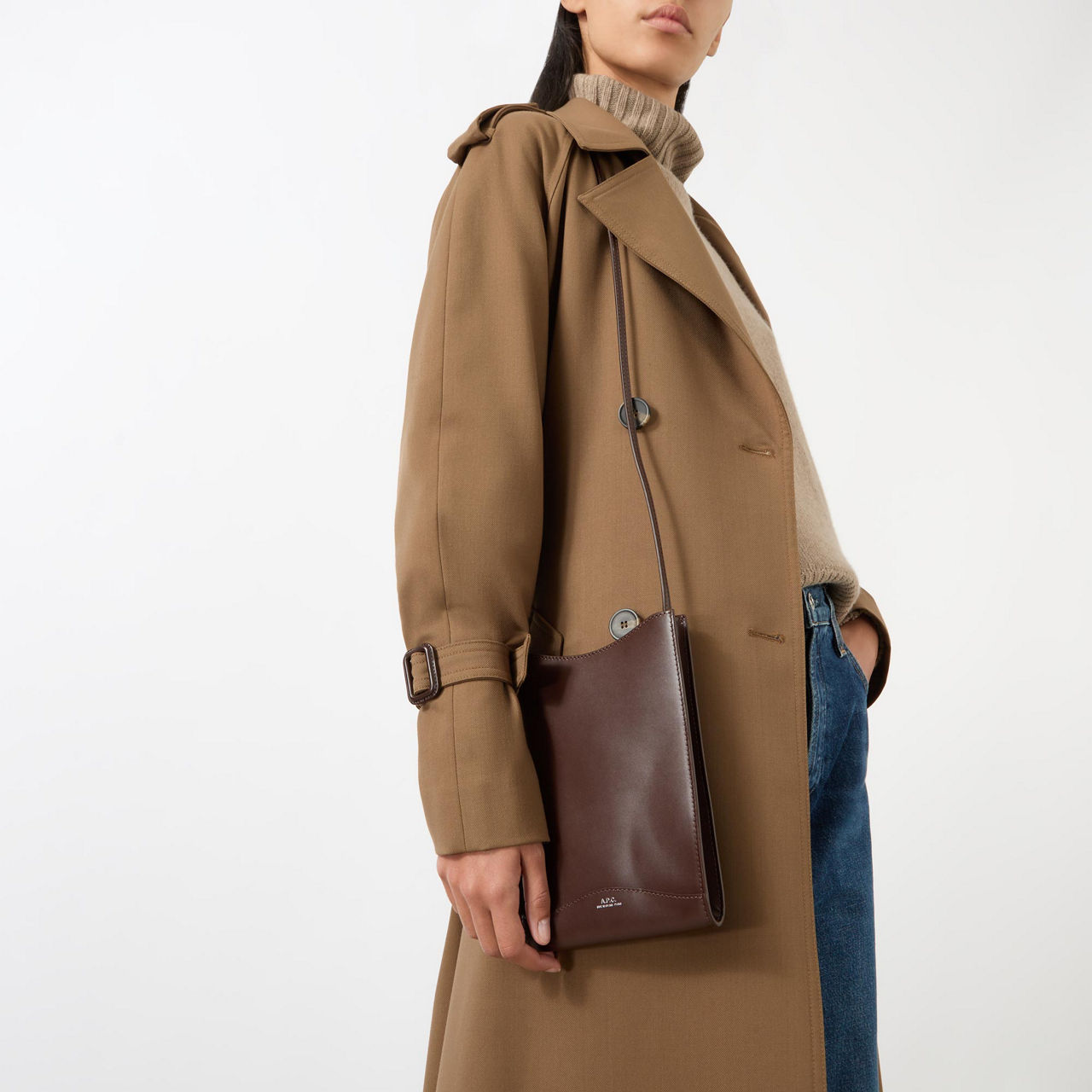 A.P.C. Jamie Neck Large Pouch Bag