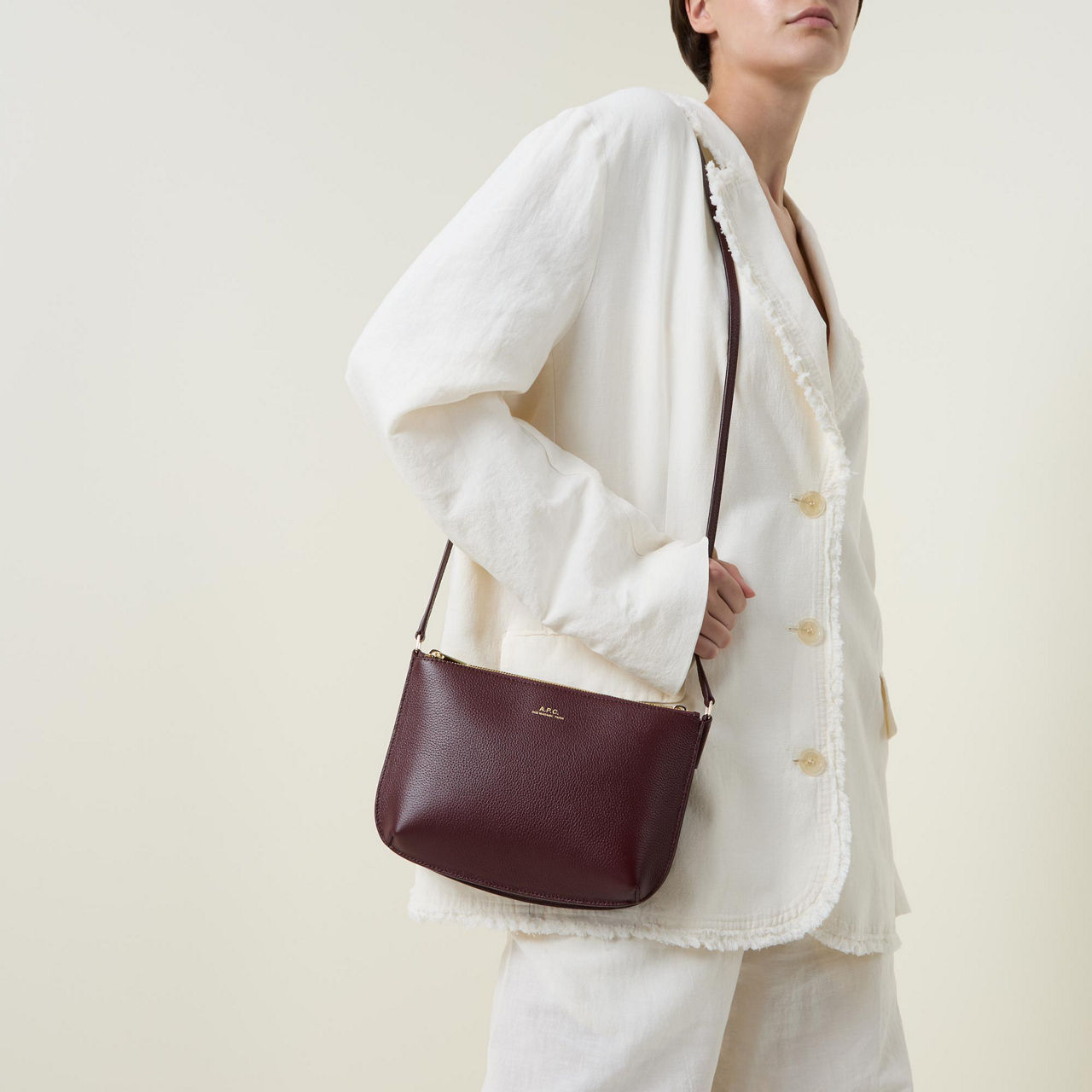 A.P.C. Sarah Double-Zip Crossbody Bag