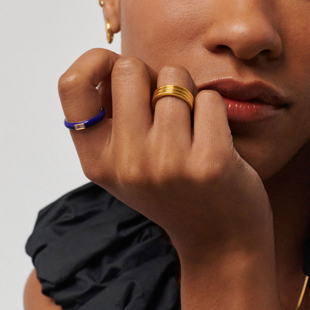 MISSOMA Enamel & Stone Stacking Ring