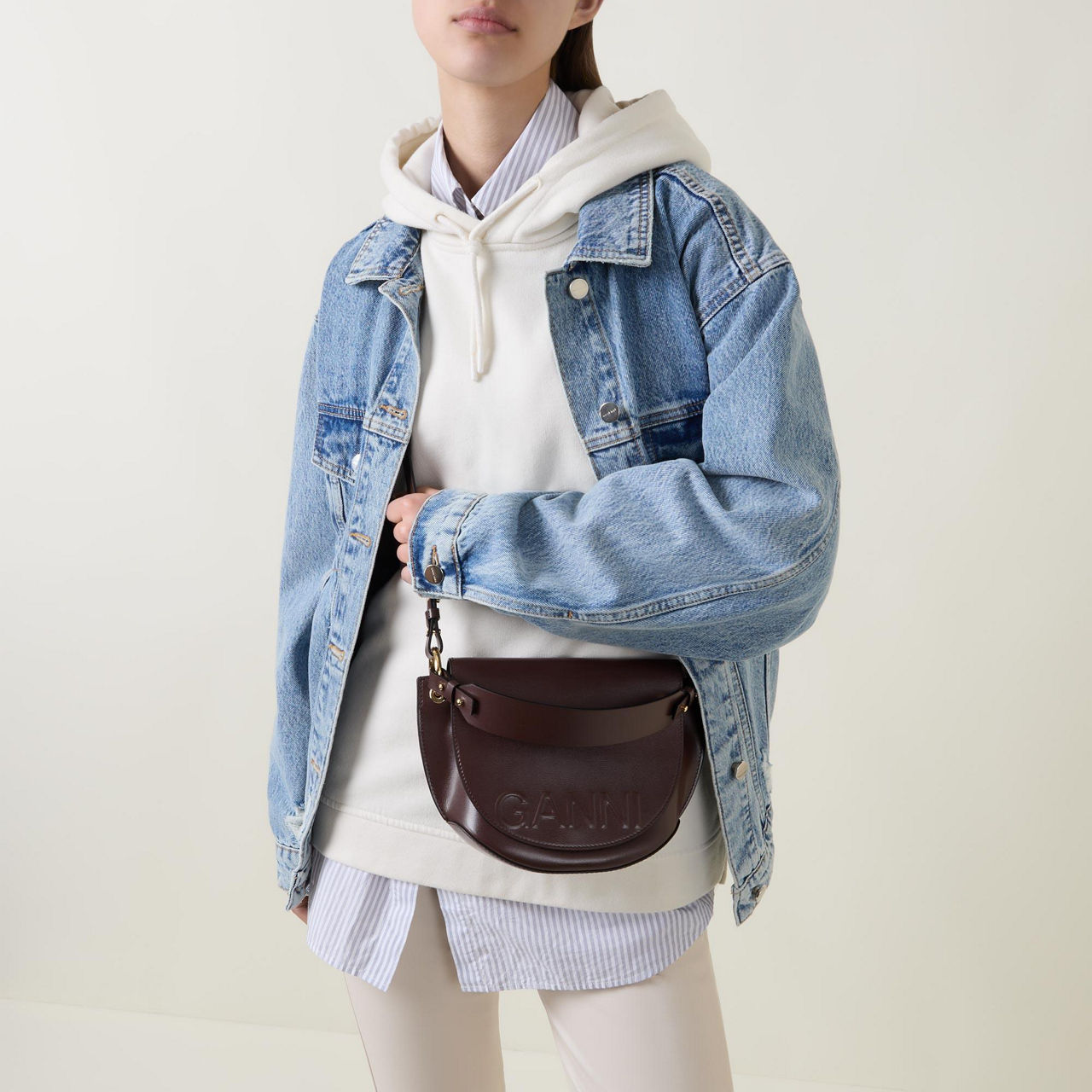 GANNI Banner Saddle Shoulder Bag