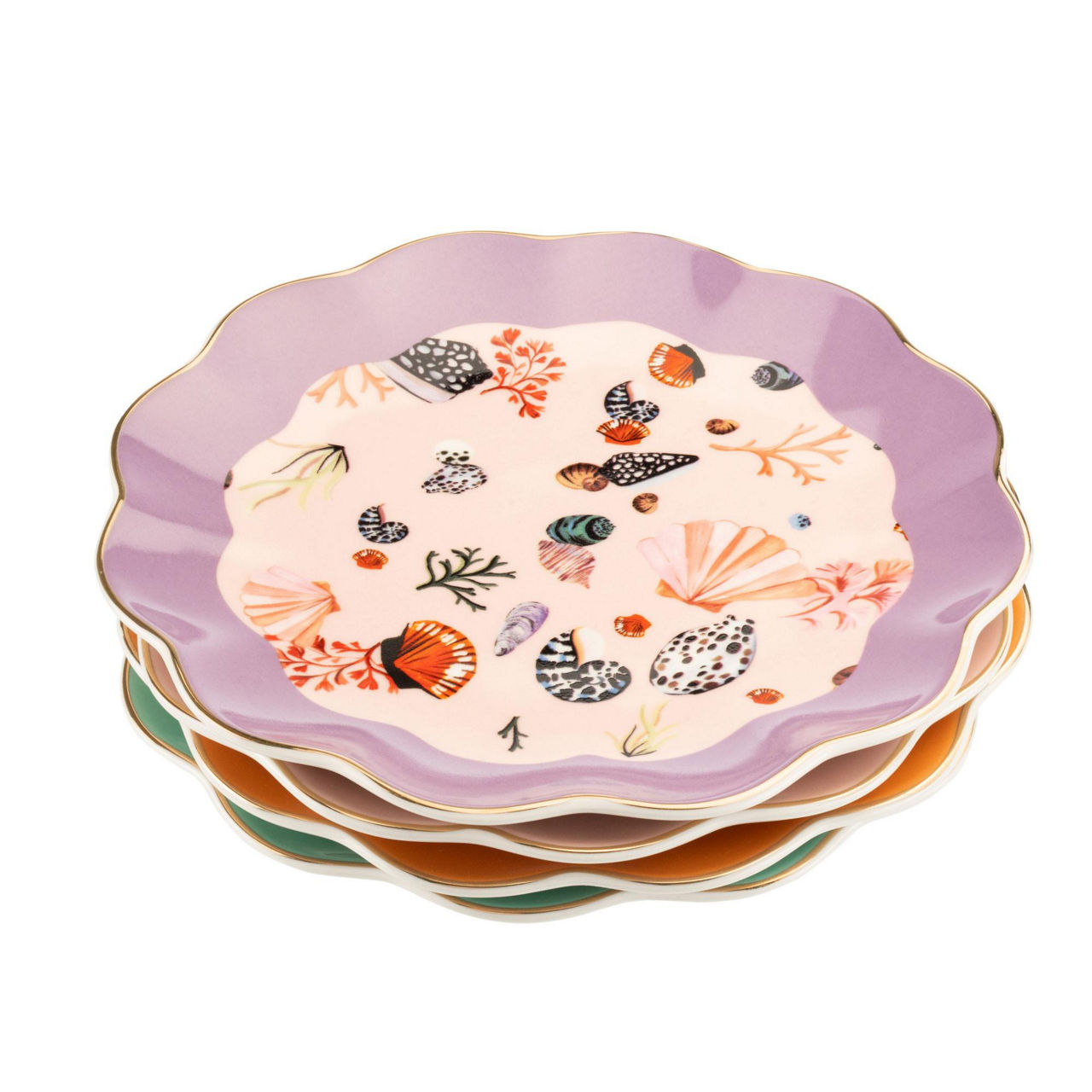 ELEANOR BOWMER Scalloped Cake Plates Set