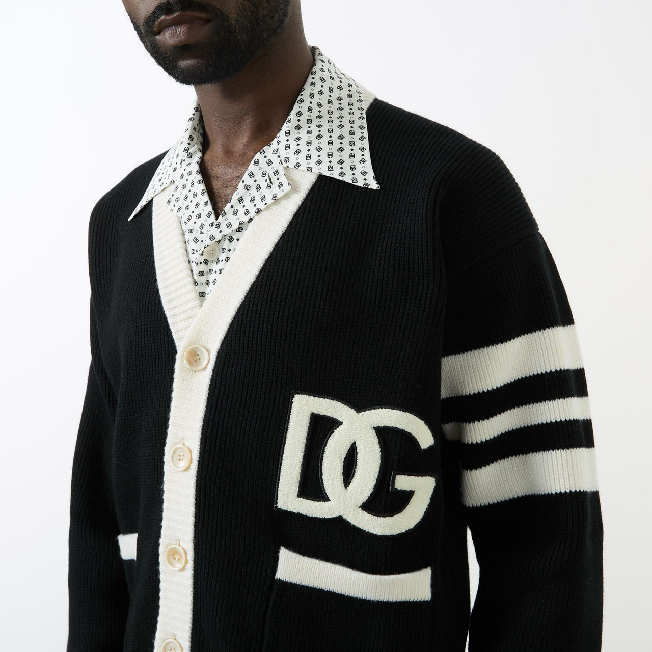 DOLCE & GABBANA DG Logo Wool Knitted Cardigan