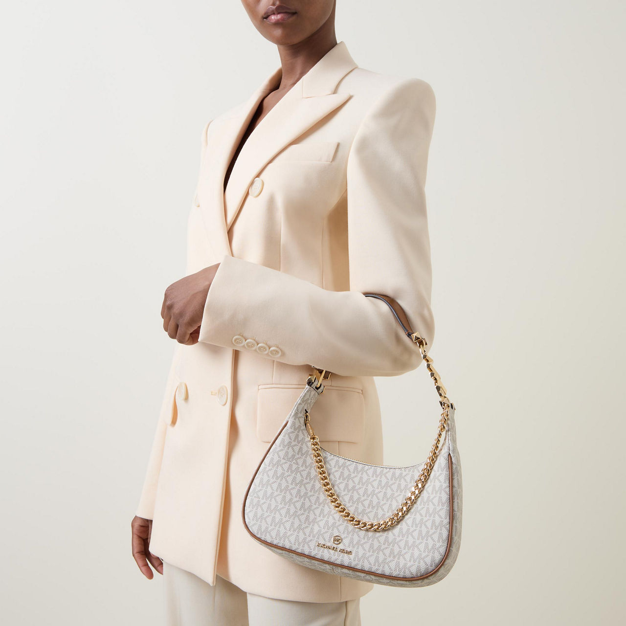 MICHAEL MICHAEL KORS Piper Small Monogram Motif Pouchette Shoulder Bag