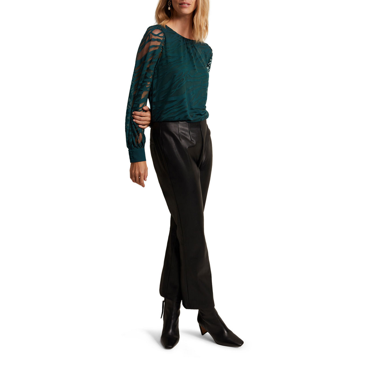 Phase Eight Sarai Semi Sheer Printed Top