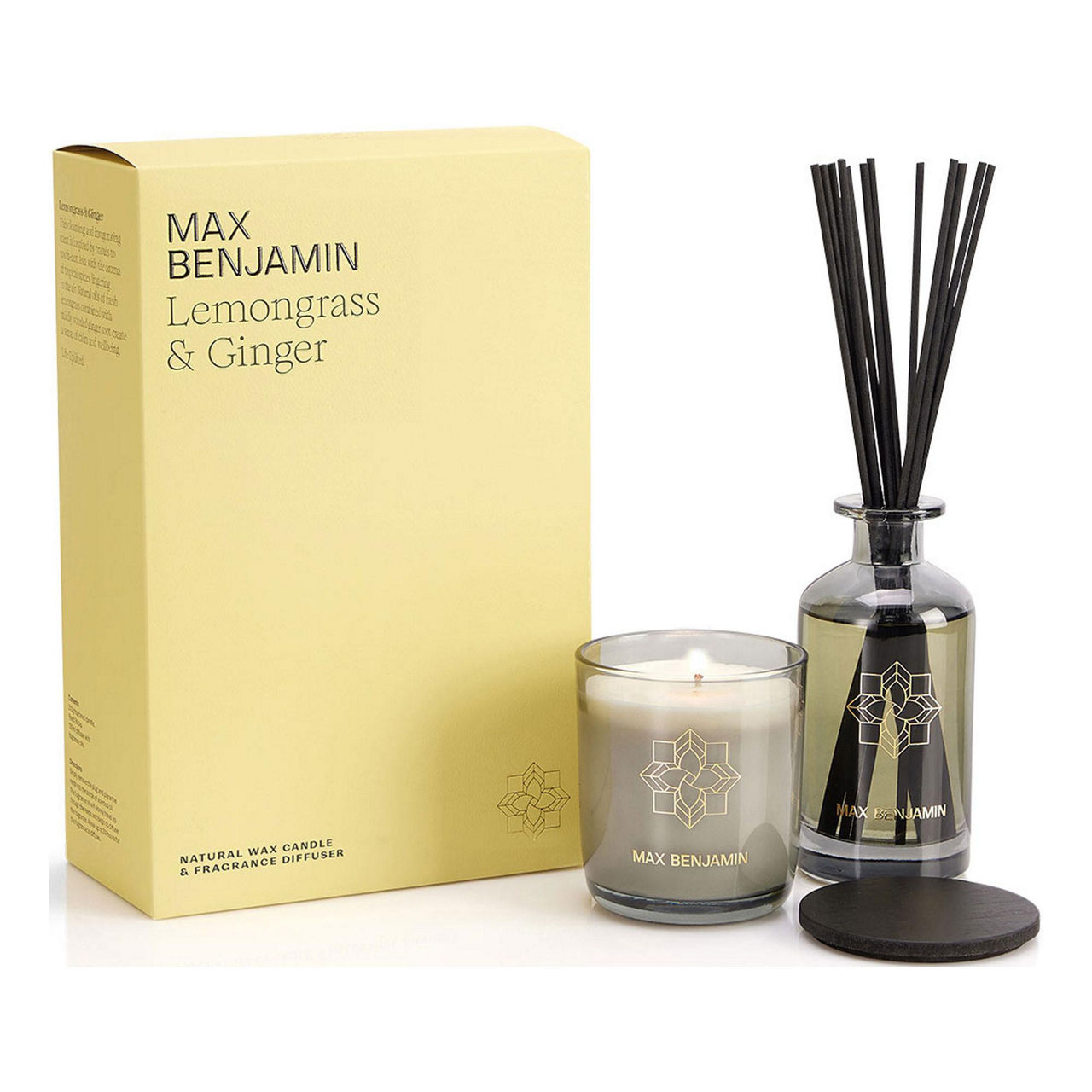 MAX BENJAMIN Lemongrass And Ginger Candle & Diffuser Gift Set