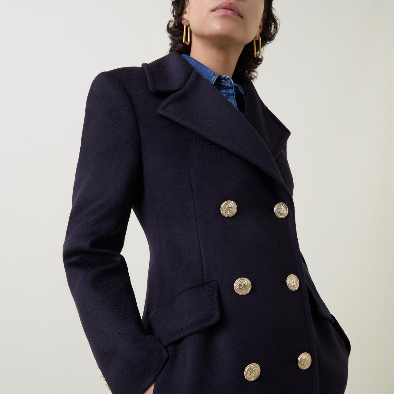 MAX MARA STUDIO Carabo Double-Breasted Wool Coat
