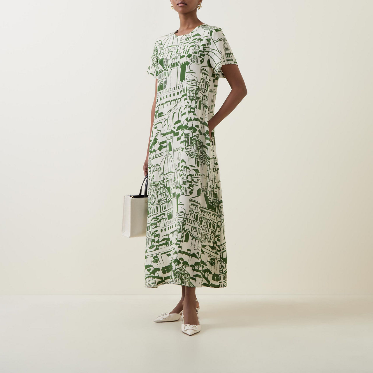 WEEKEND MAX MARA Aral Map Silk Dress
