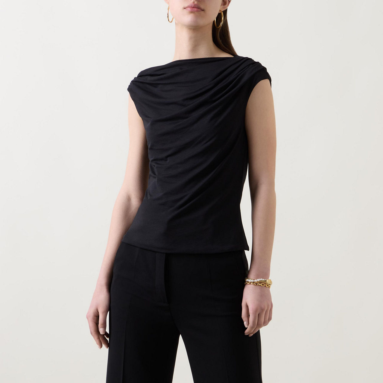 WEEKEND MAX MARA Ceylon Slit Neck Draped Top