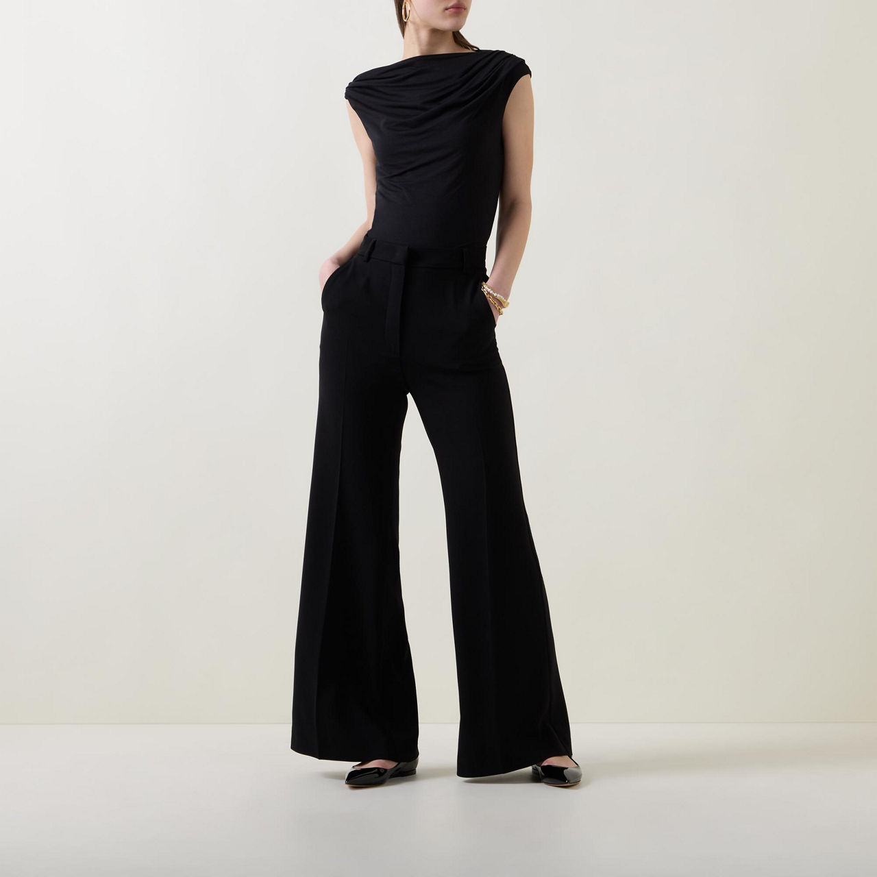 WEEKEND MAX MARA Ceylon Slit Neck Draped Top
