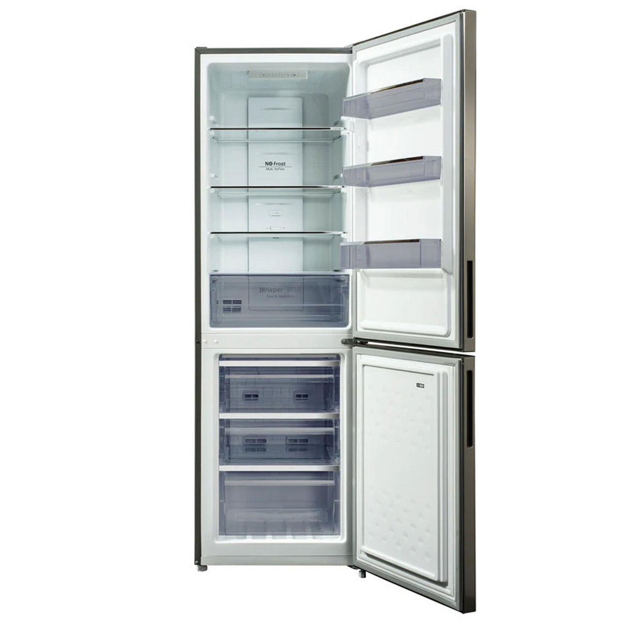 161/70L PowerPoint Fridge Freezer Stainless Steel Black