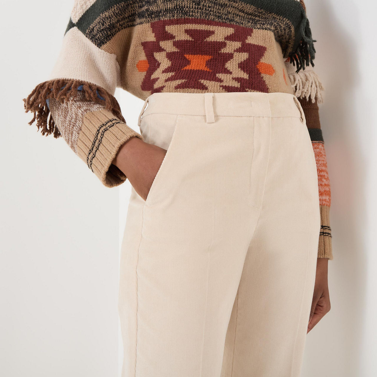 Marruca High-Rise Slim Leg Trousers