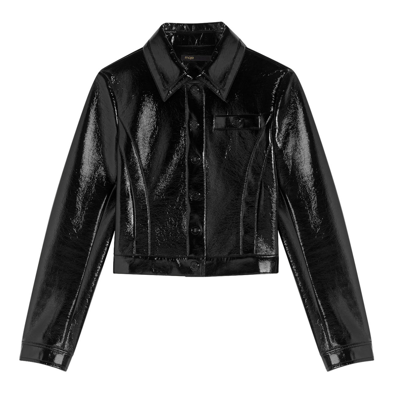 MAJE Binyla Vinyl Jacket