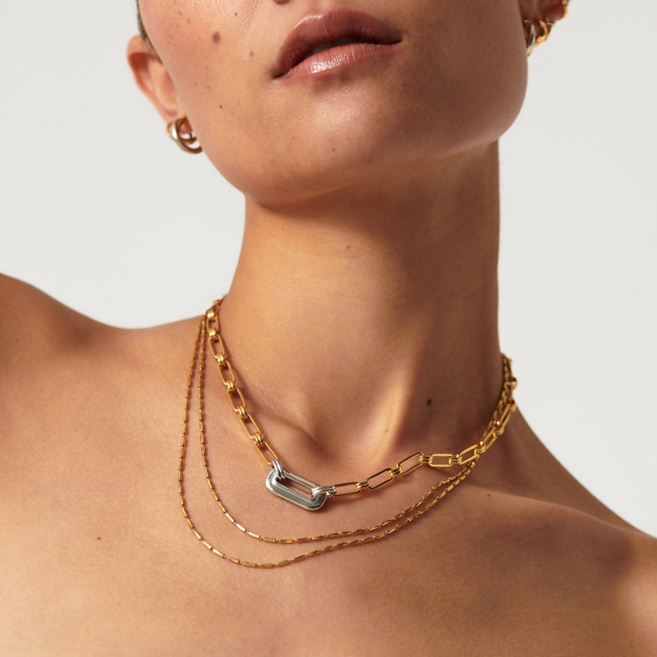MISSOMA Aegis Mixed Metal 18kt Gold-Plated Chain Necklace