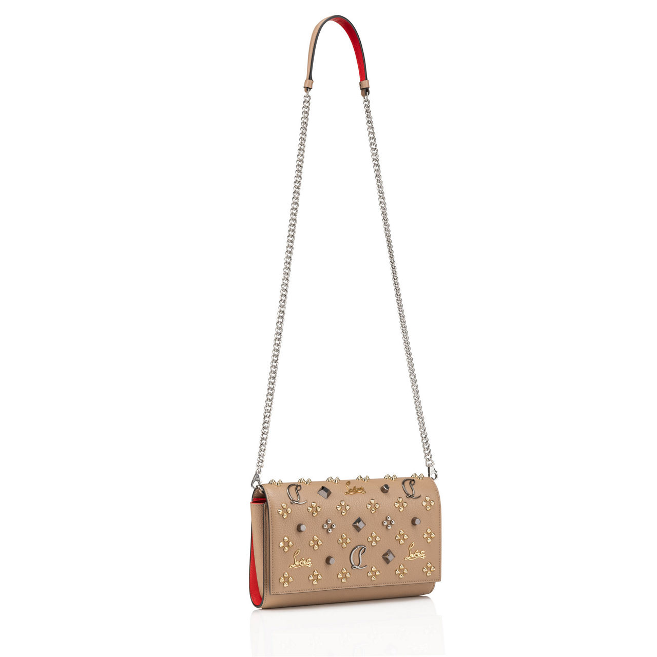 CHRISTIAN LOUBOUTIN Paloma Empire Spikes Leather Clutch