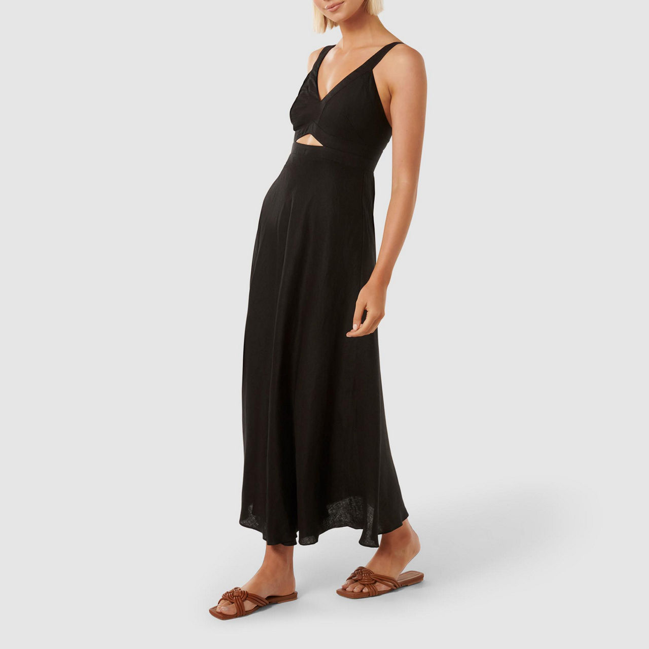 FOREVER NEW Jamilla Panelled Midi Dress