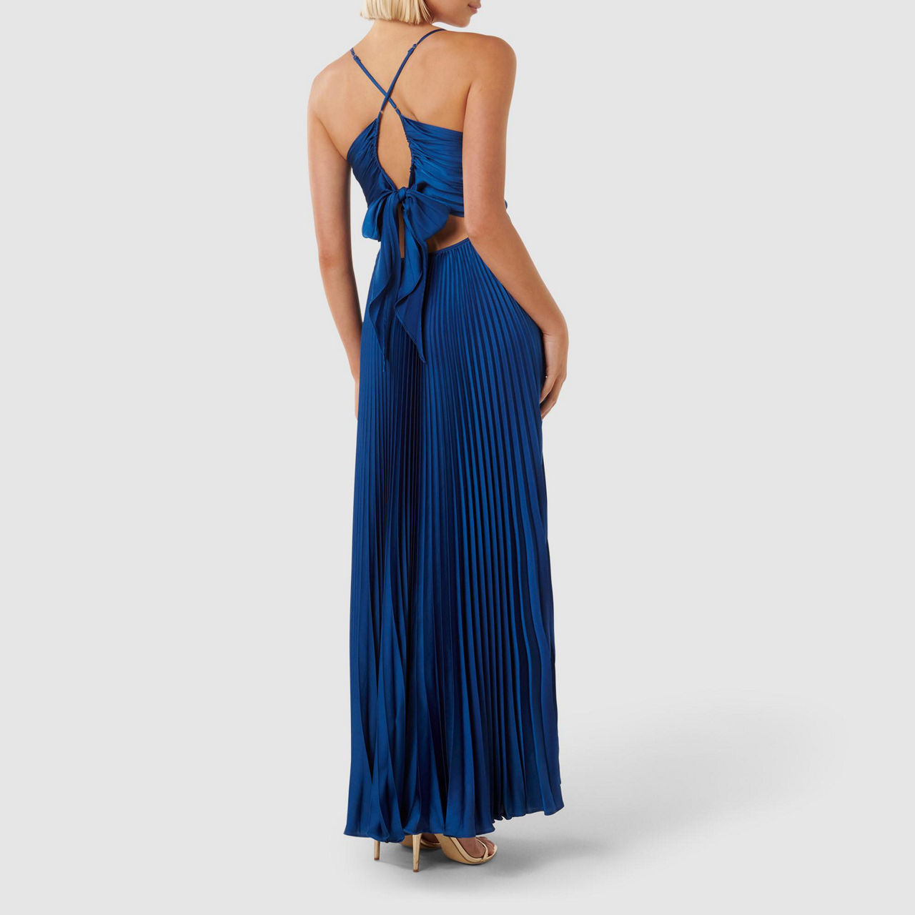 FOREVER NEW Geri Tie-Back Pleated Maxi Dress