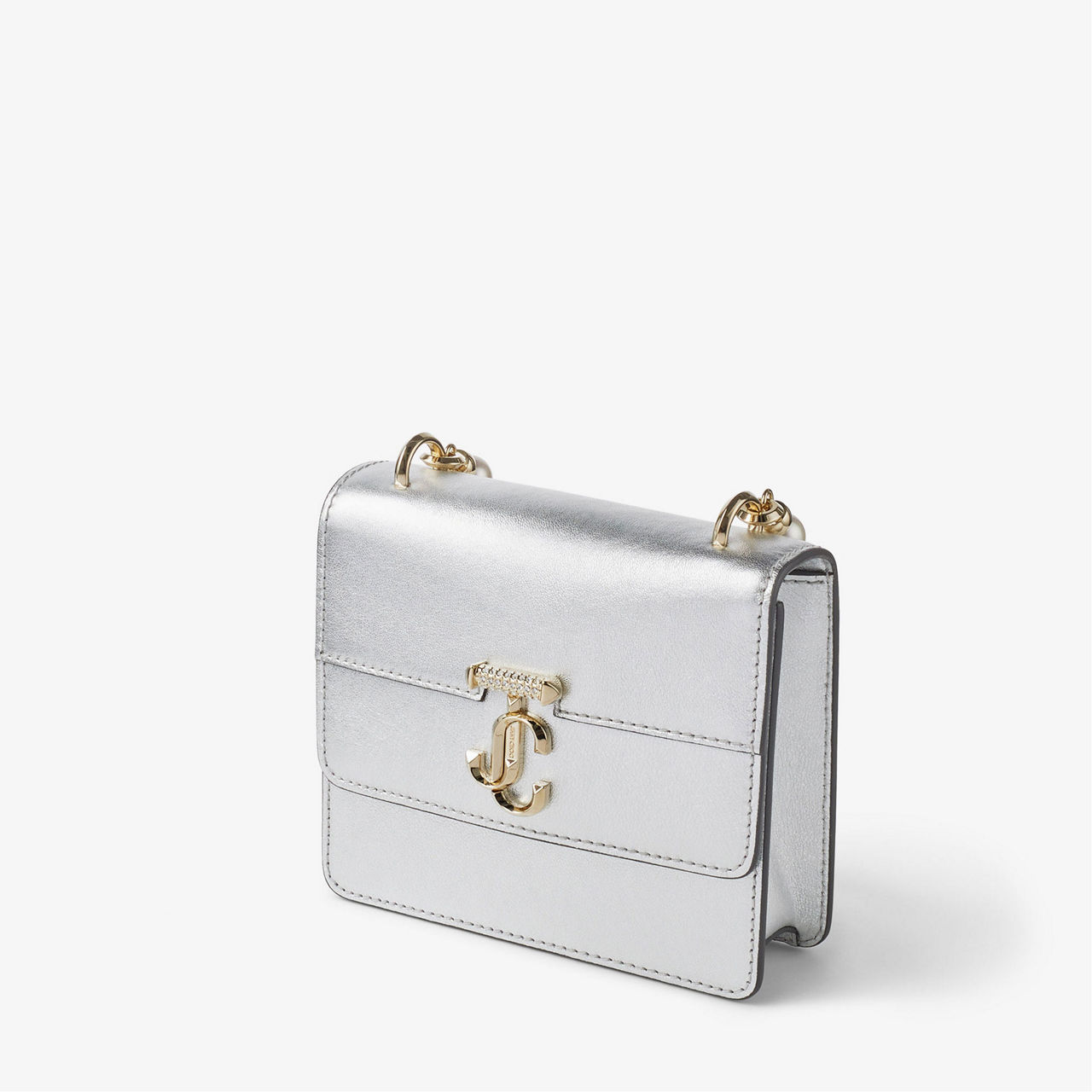 JIMMY CHOO Avenue Quad XS Metallic Shoulder Bag