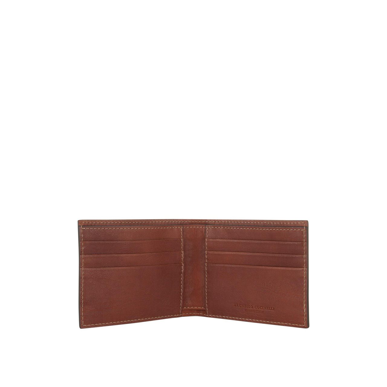 BRUNELLO CUCINELLI Debossed Logo Grained Leather Wallet