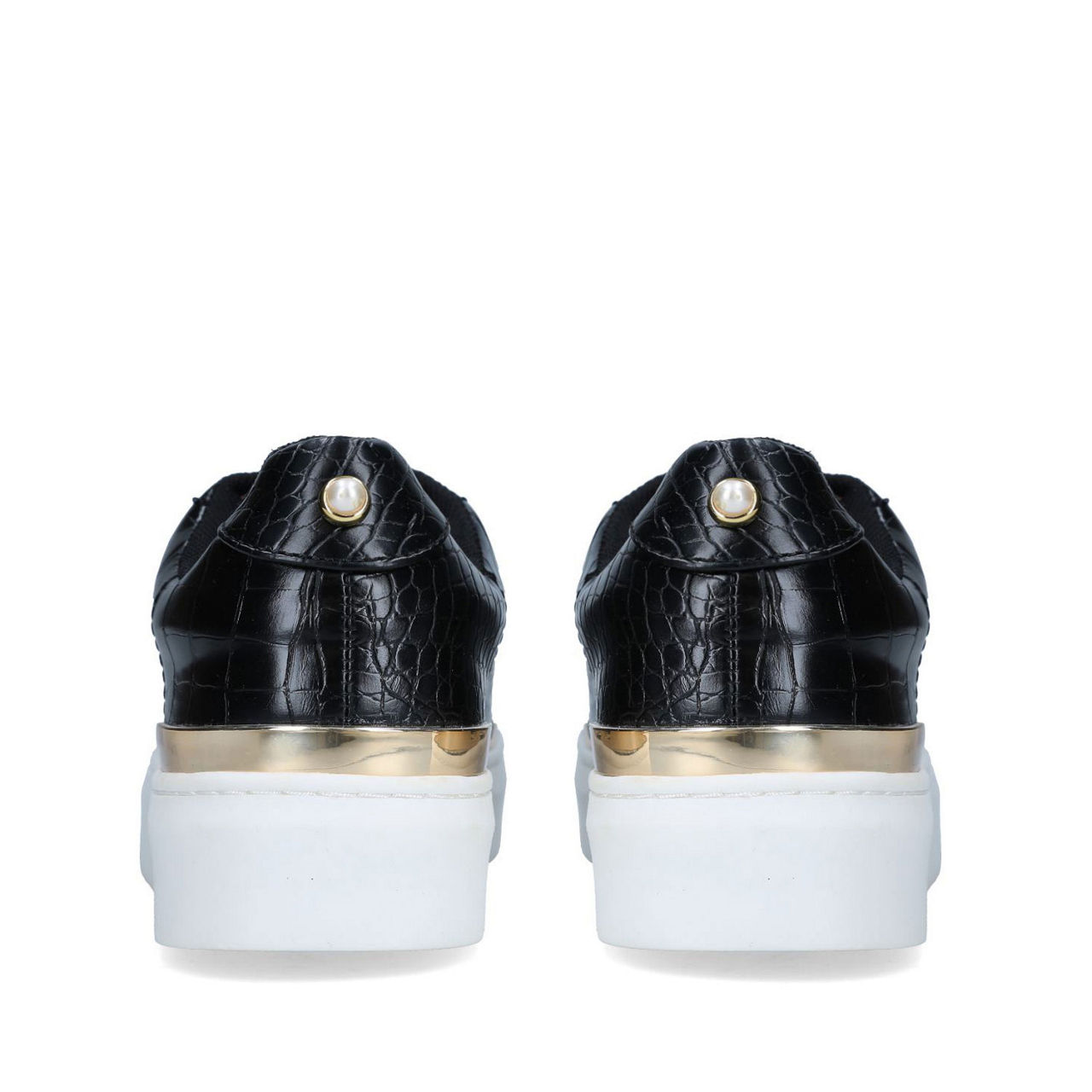 Kiral Croc Embossed Lace-Up Trainers