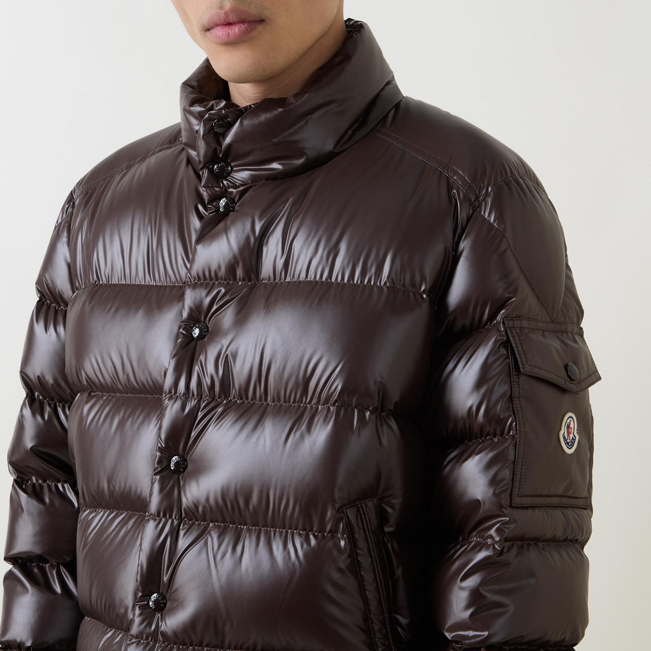 MONCLER Lule Button-Fastening Down Jacket