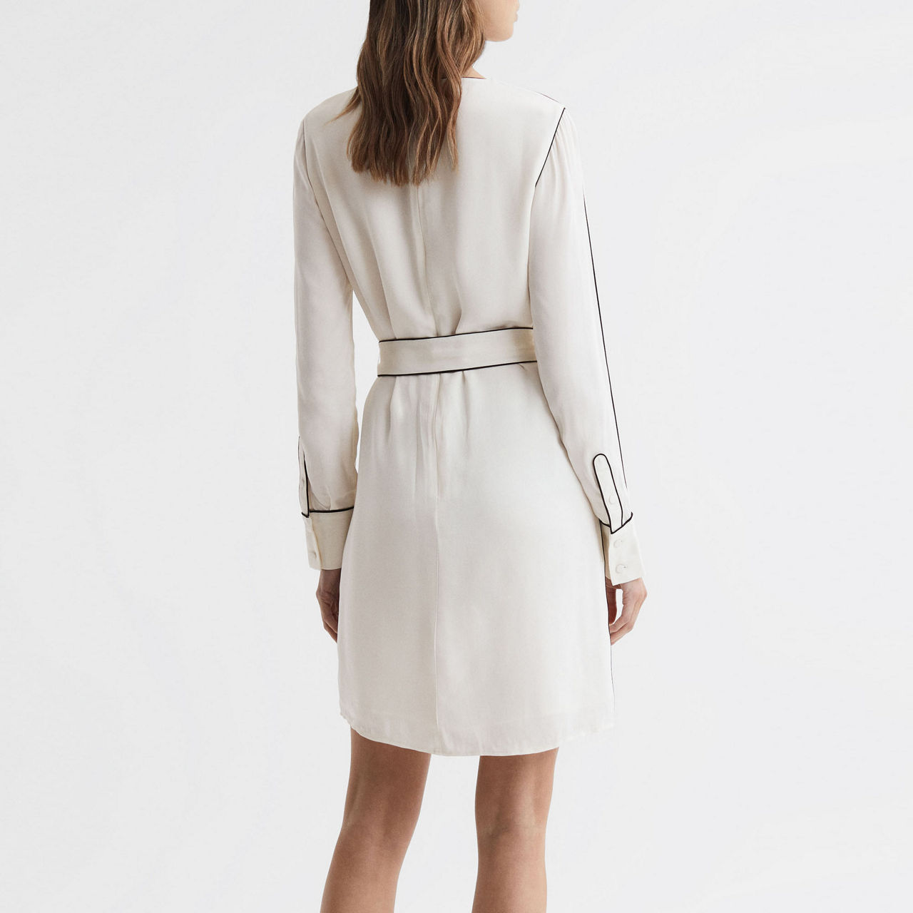Elainy Belted Trim Dress