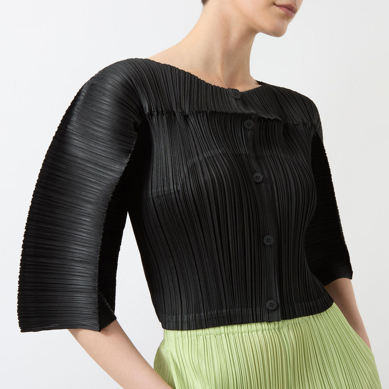PLEATS PLEASE ISSEY MIYAKE Route Pleated Cardigan