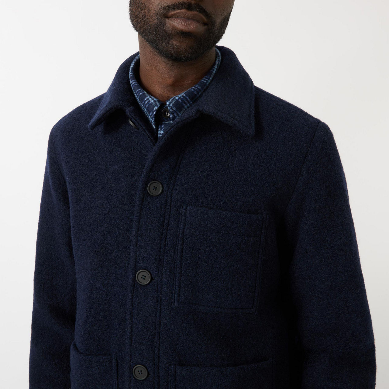 A.P.C. Emile Button Wool-Blend Overshirt