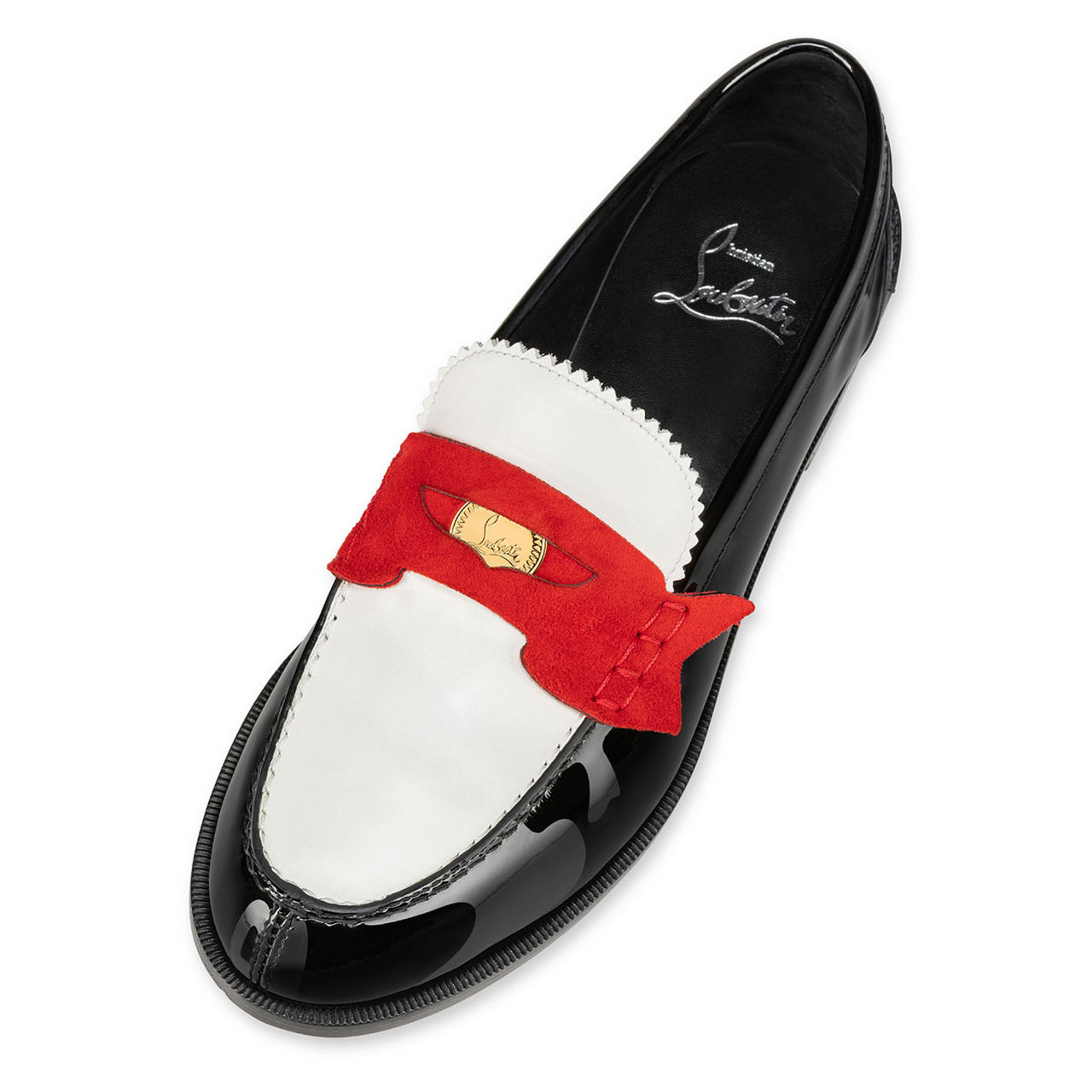 CHRISTIAN LOUBOUTIN Penny Donna Calf Patent Leather Loafers