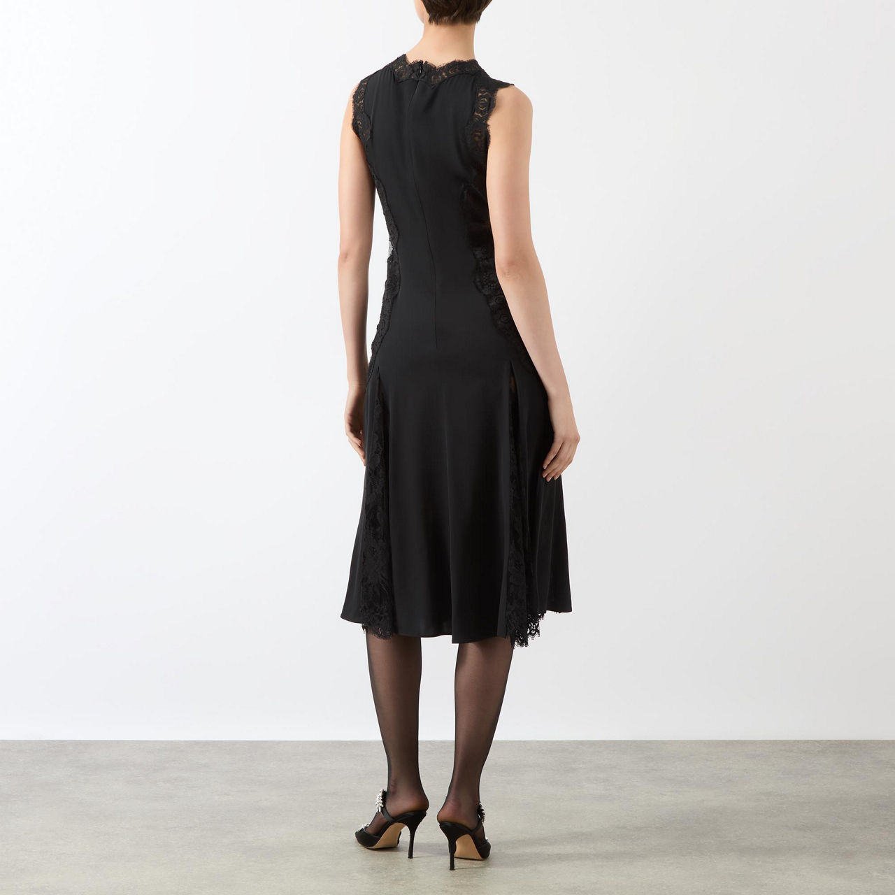 Dolce And Gabbana Long Sleeve Lace Midi Dress