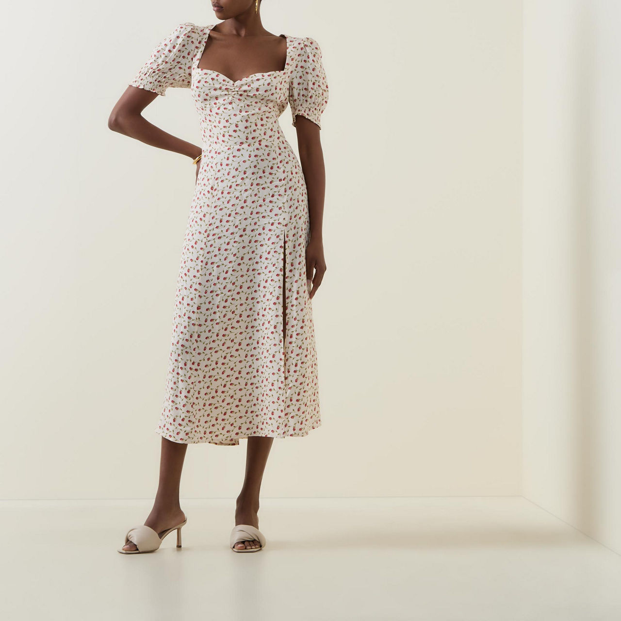 REFORMATION Lacey Midi Dress