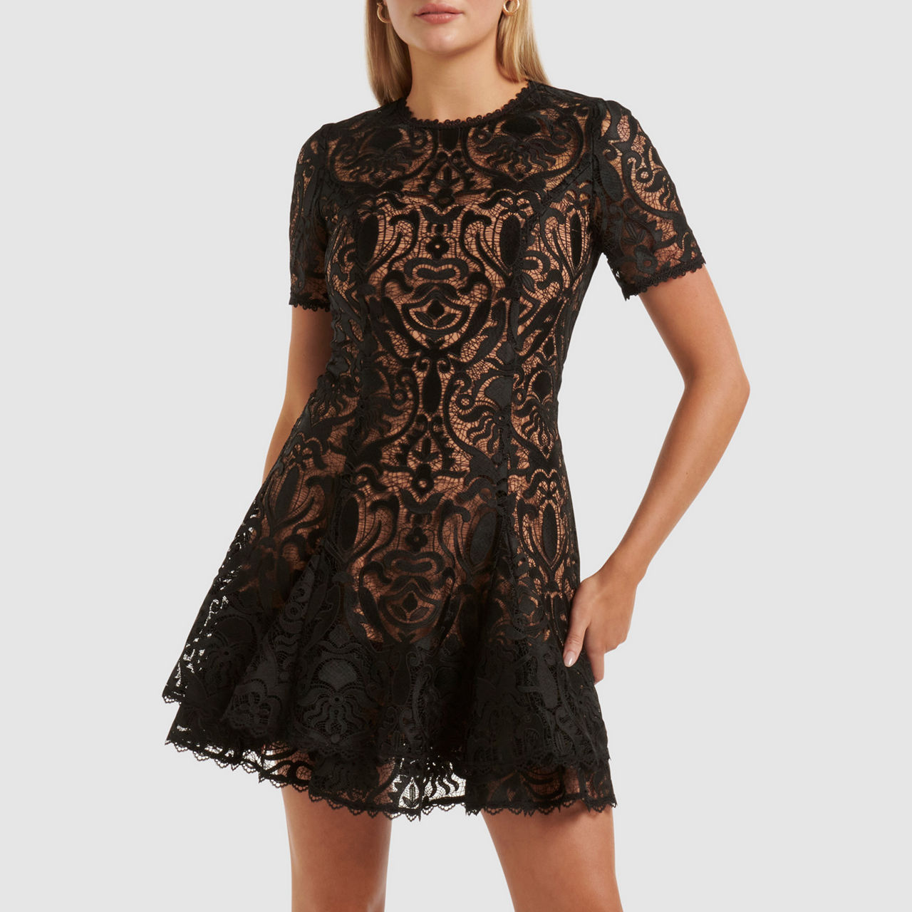 Cornelia Layered Lace Mini Dress