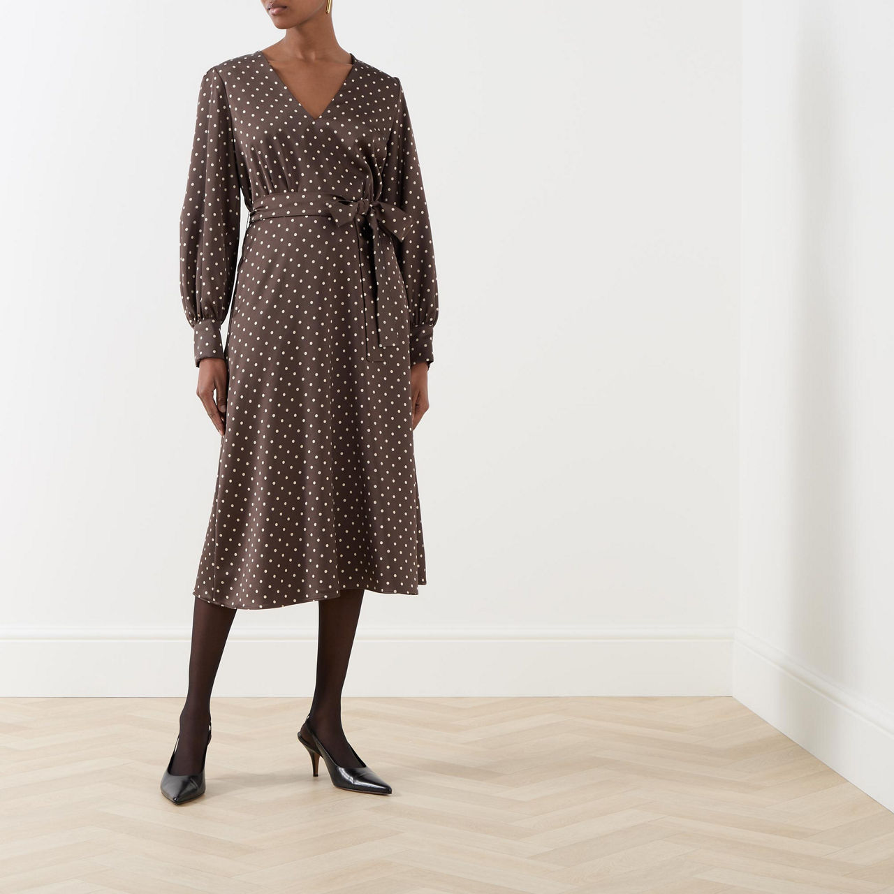 MARELLA Tabella Polka Dot Wrap Dress