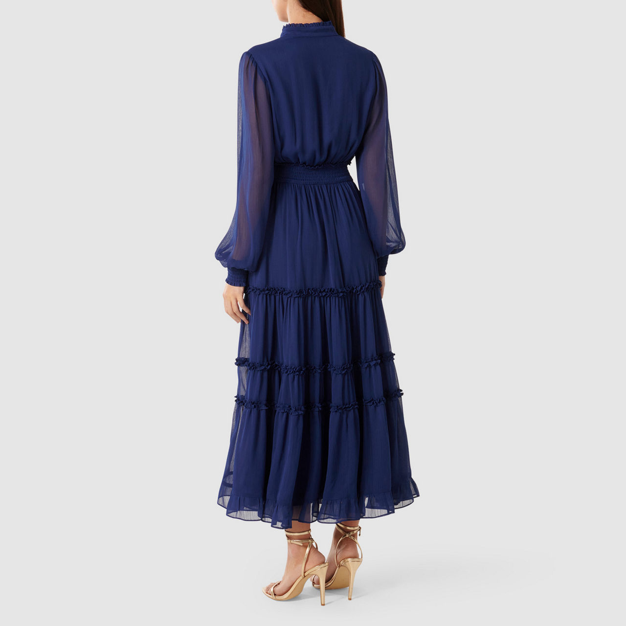 Gabrielle Ruffled Midi Dress