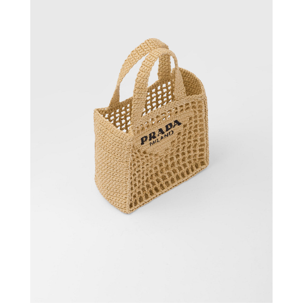 PRADA Small Raffia Tote Bag