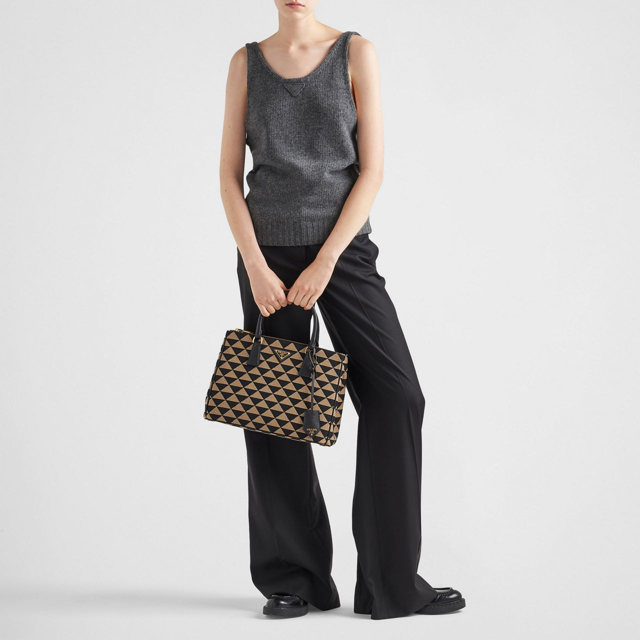 PRADA Medium Prada Symbole Embroidered Tote