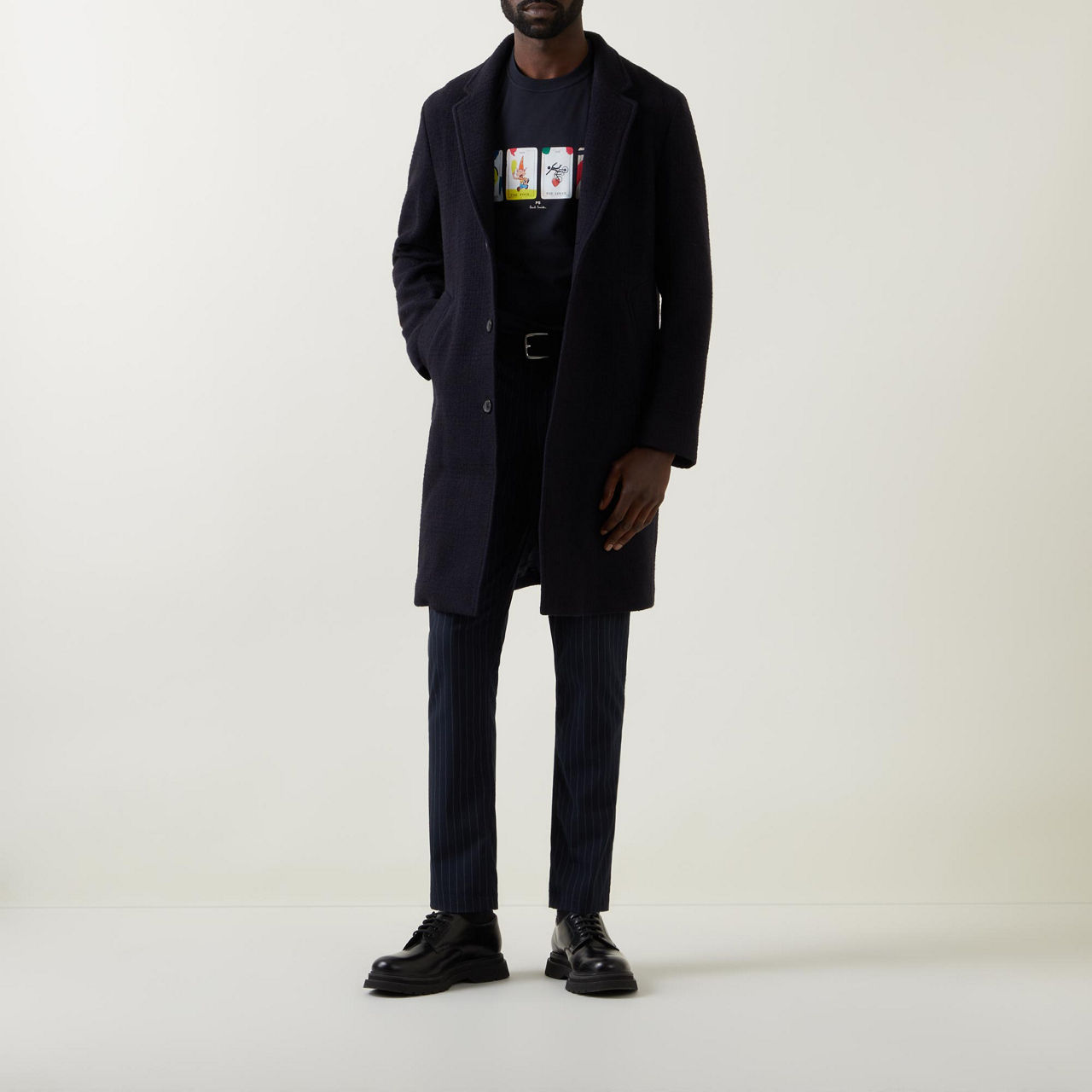 Check Single-Breasted Overcoat