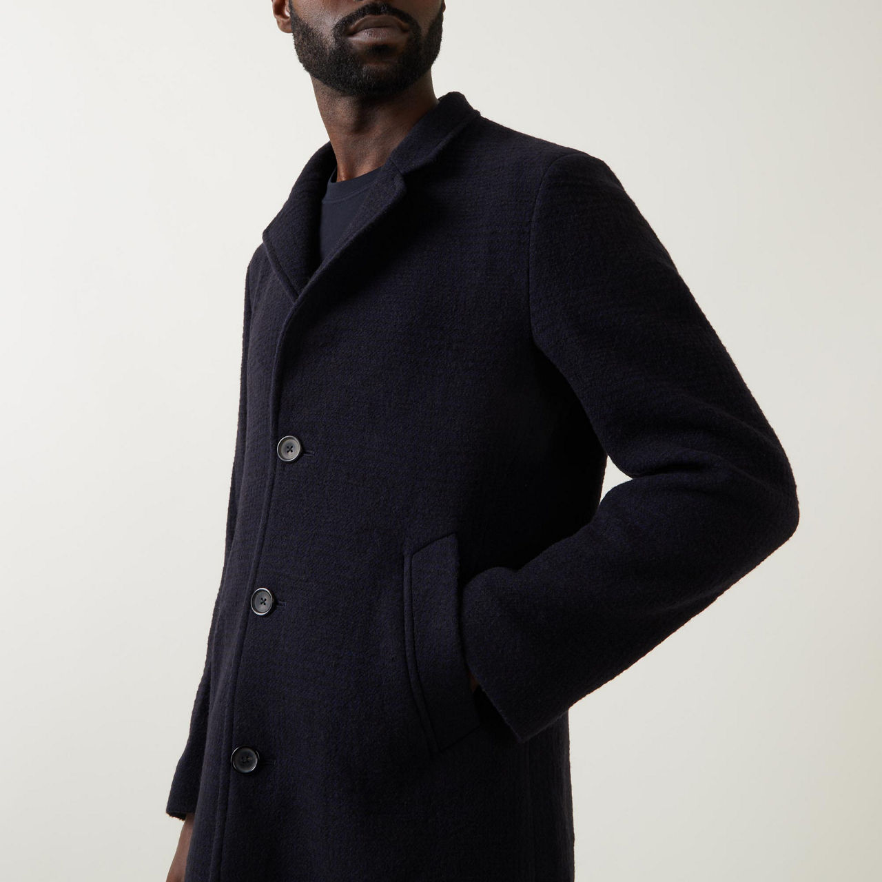 Check Single-Breasted Overcoat