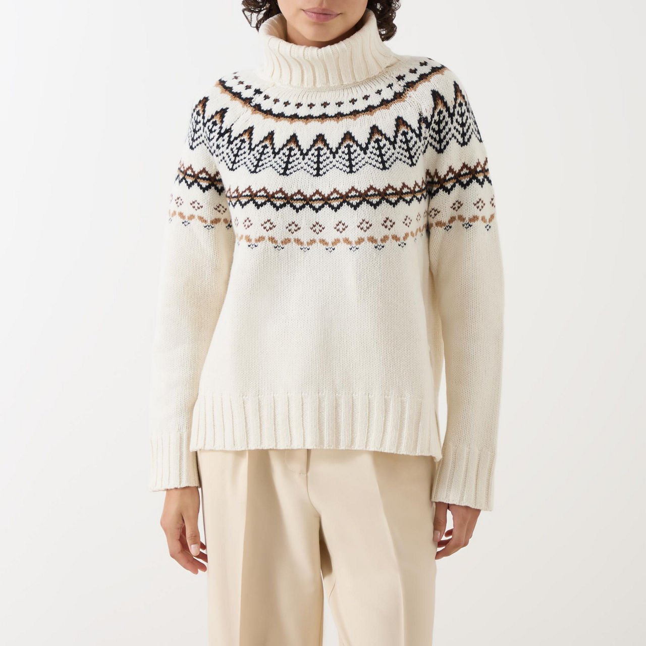 Mersea Patterned Turtleneck Sweater