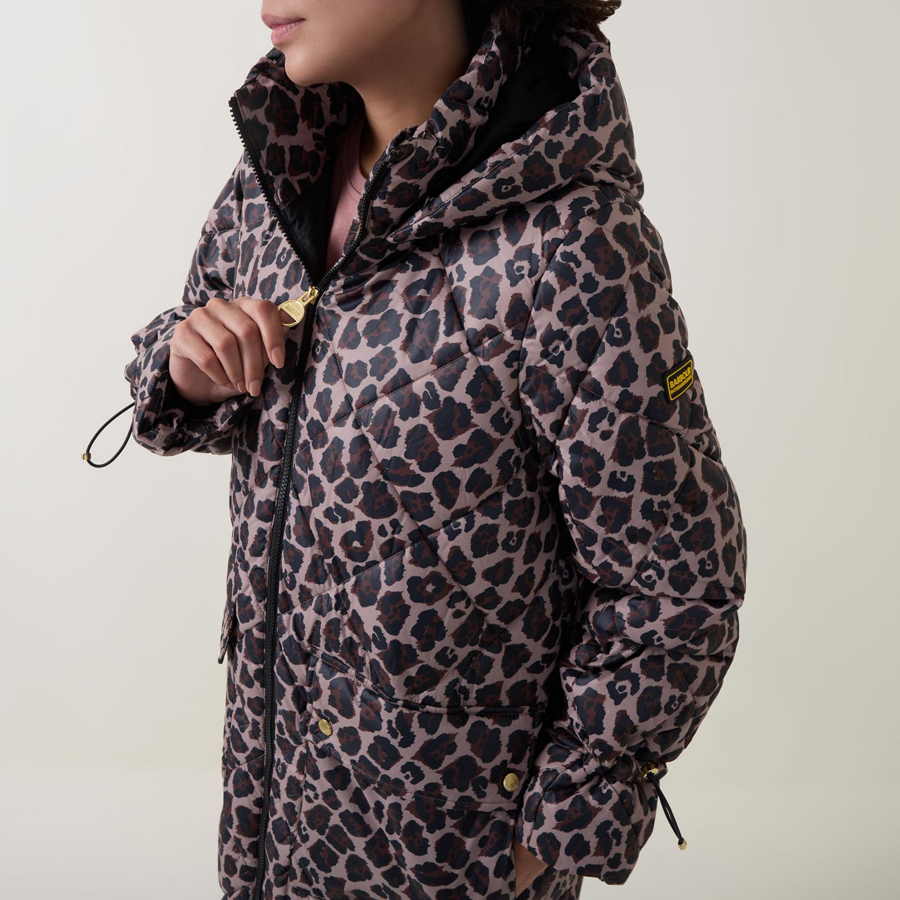 BARBOUR INTERNATIONAL Boulevard Leopard Quilted Jacket