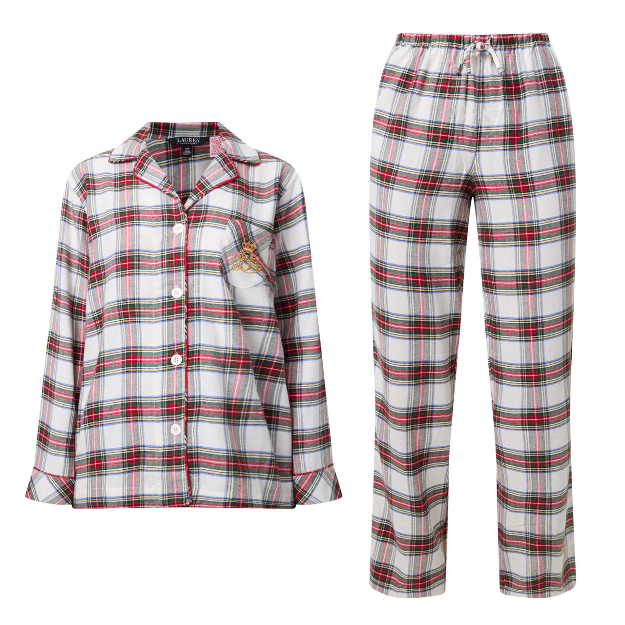 Brushed Plaid Pyjama Set