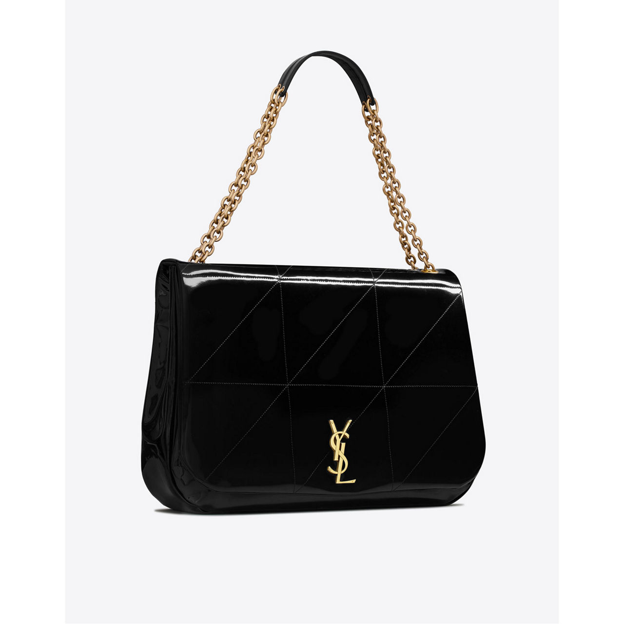 SAINT LAURENT Jamie Carré 4.3 Rive Gauche Large Patent Leather Chain Bag